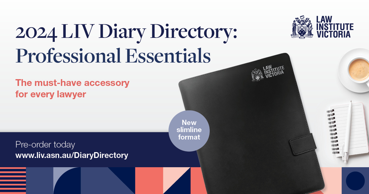 2024 LIV Diary Directory: Professional Essentials | Law Institute of ...